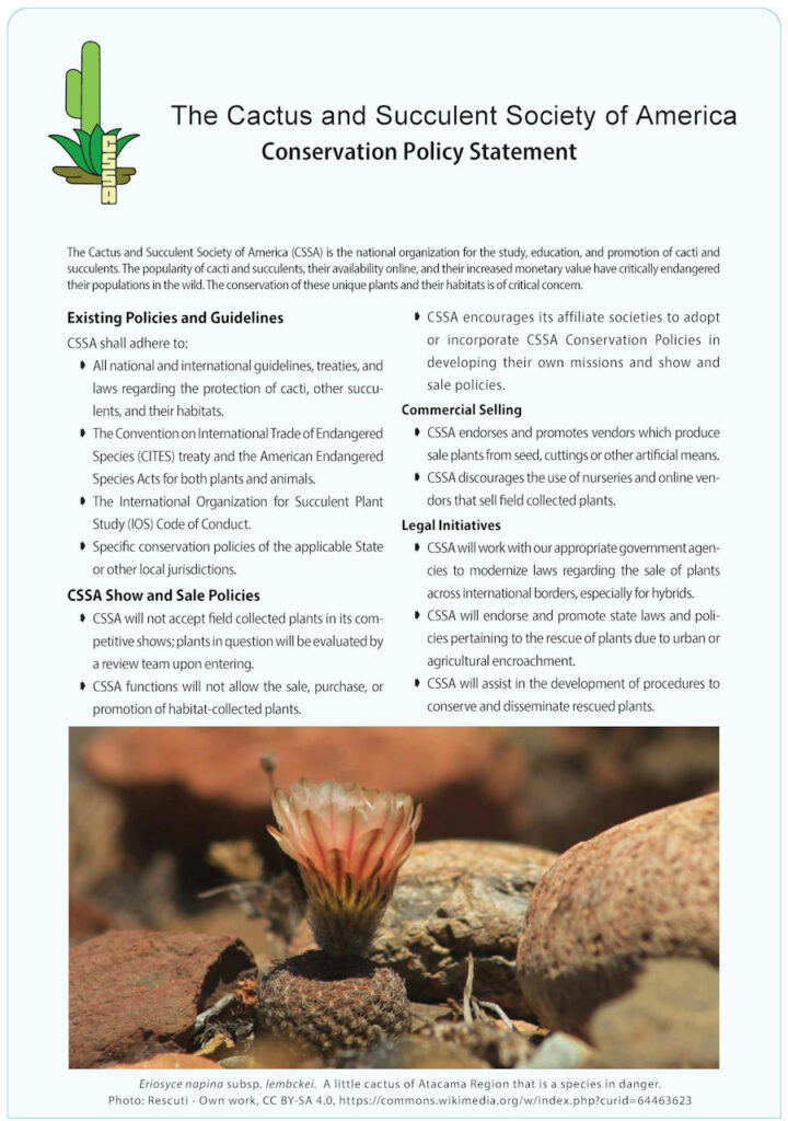 Conservation – Cactus & Succulent Society of America, Inc.
